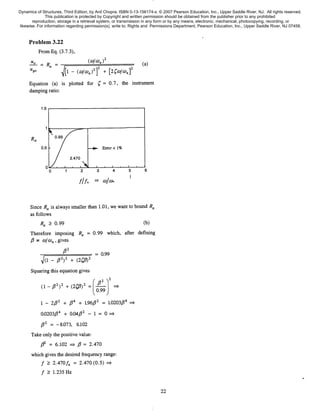 Dynamics of Structures - A K Chopra - Solutions Manual.pdf
