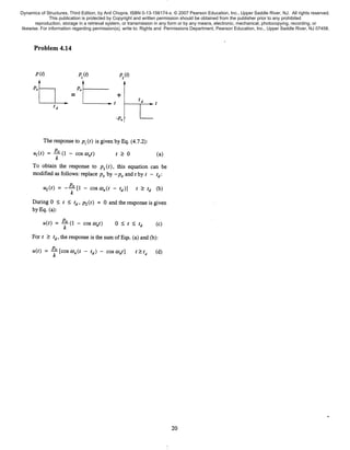 Dynamics of Structures - A K Chopra - Solutions Manual.pdf