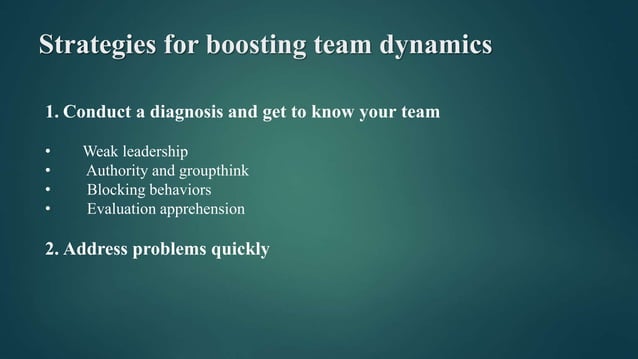 Dynamics of teamwork | PPTX | Science