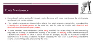 Dynamic source routing in ad hoc wireless networks | PPTX