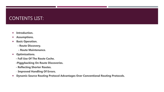 Dynamic Source Routing In Ad Hoc Wireless Networks Ppt
