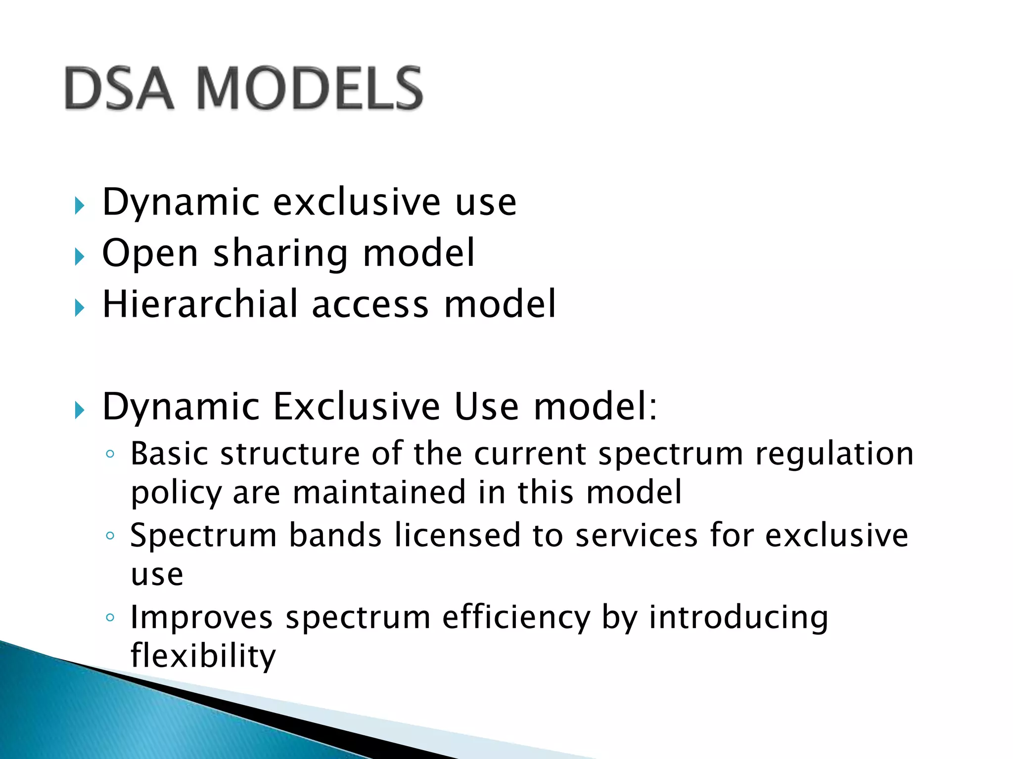 Dynamic spectrum access | PPTX