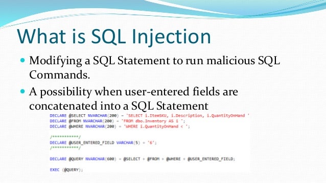 Dynamic Sql Exec And Sp Executesql With Sql Injection And Query Pla…