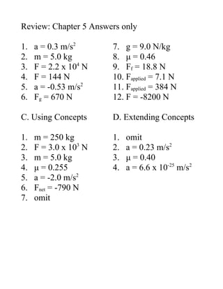 Dynamics Review 12 Physics | DOC | Physics | Science