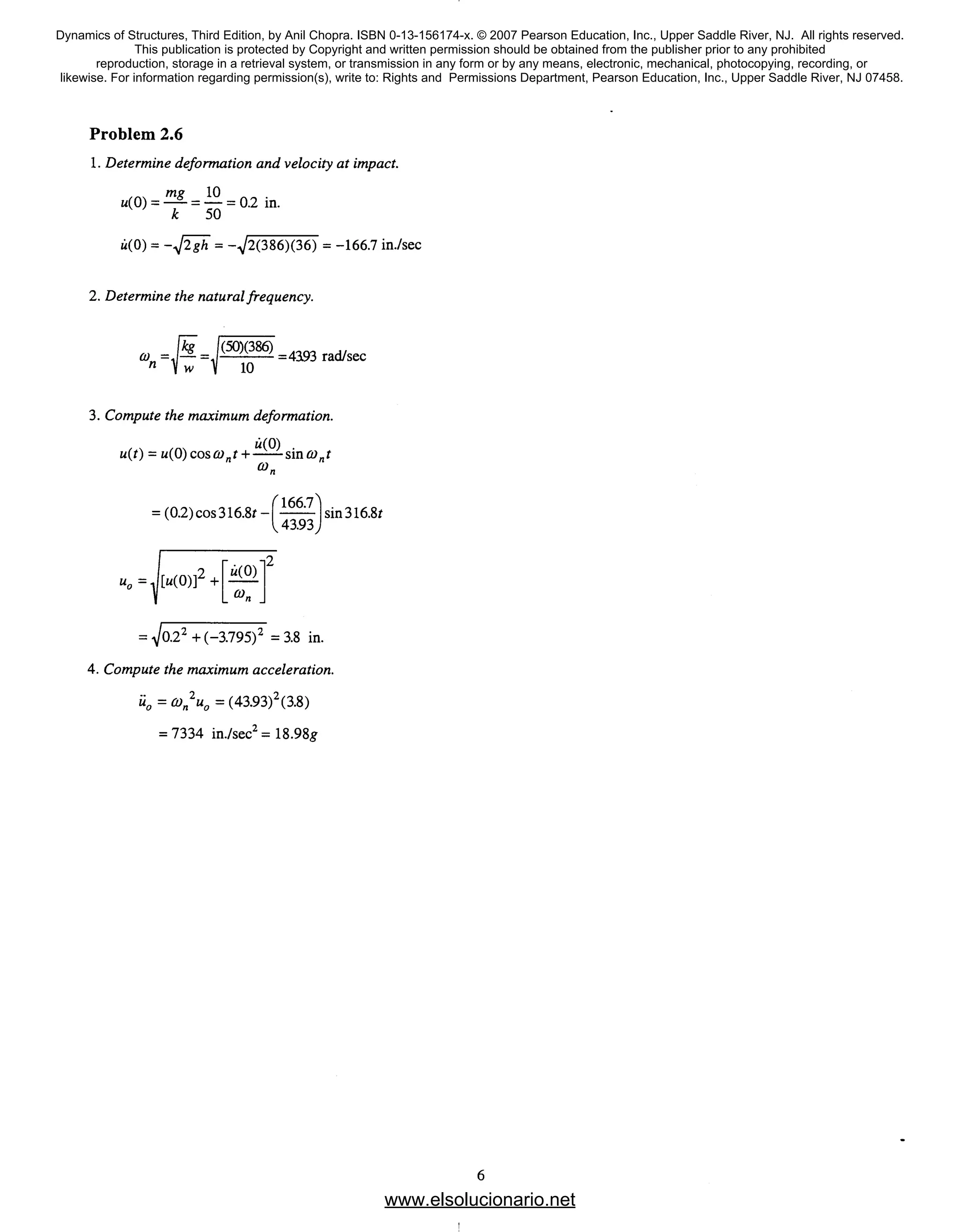 Dynamics Structures - Chopra - 3ed solutions.pdf Dynamics Structures - Chopra - 3ed solutions.pdf