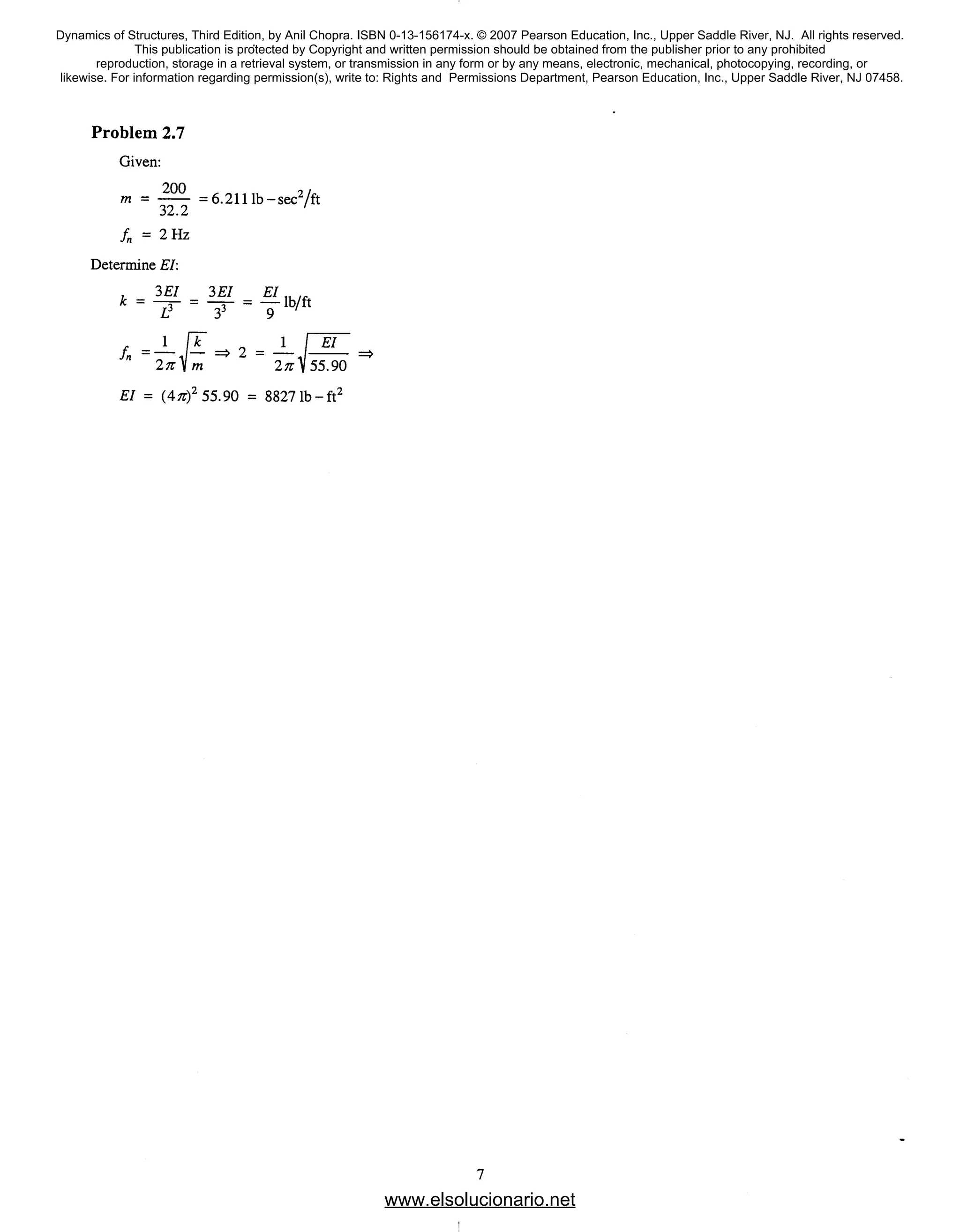 Dynamics Structures - Chopra - 3ed solutions.pdf