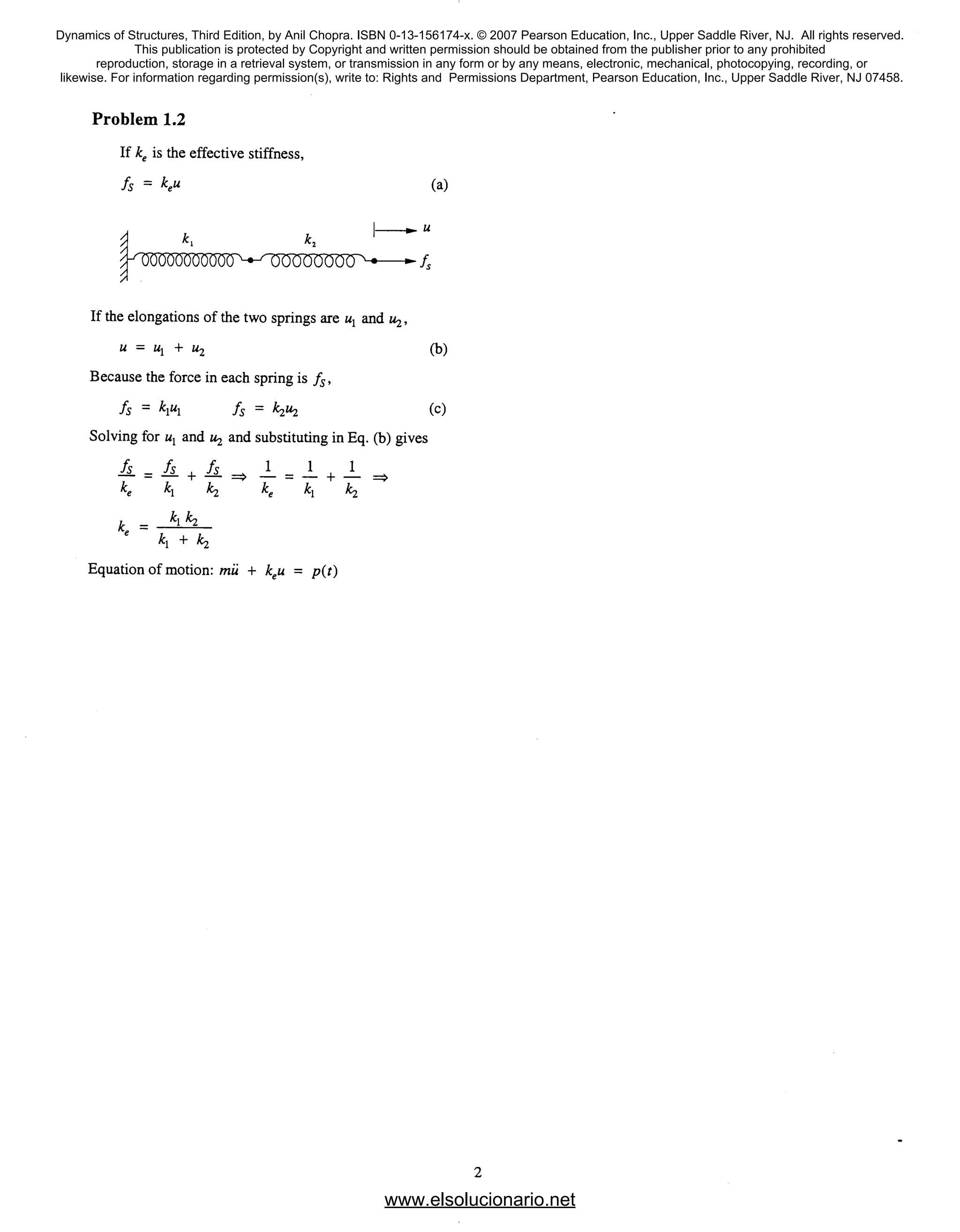 Dynamics Structures - Chopra - 3ed solutions.pdf Dynamics Structures - Chopra - 3ed solutions.pdf