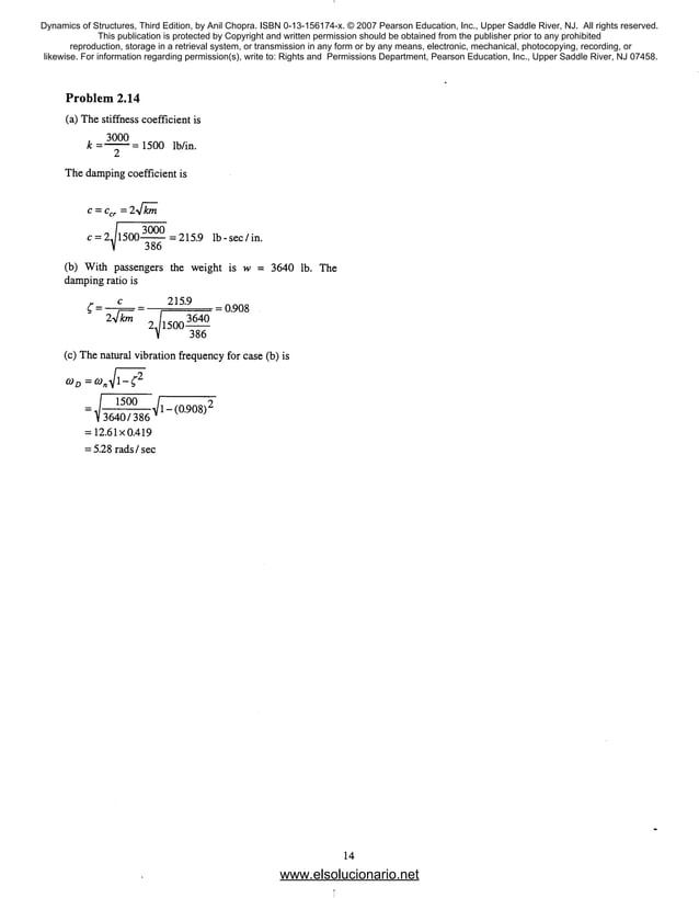 Dynamics Structures - Chopra - 3ed solutions.pdf Dynamics Structures - Chopra - 3ed solutions.pdf