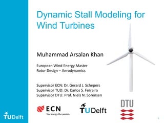 Dynamic stall modelling for wind turbines | PPTX