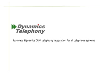 Dynamics telephony overview 2016 | PPT
