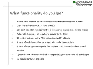 Dynamics Telephony overview | PPT