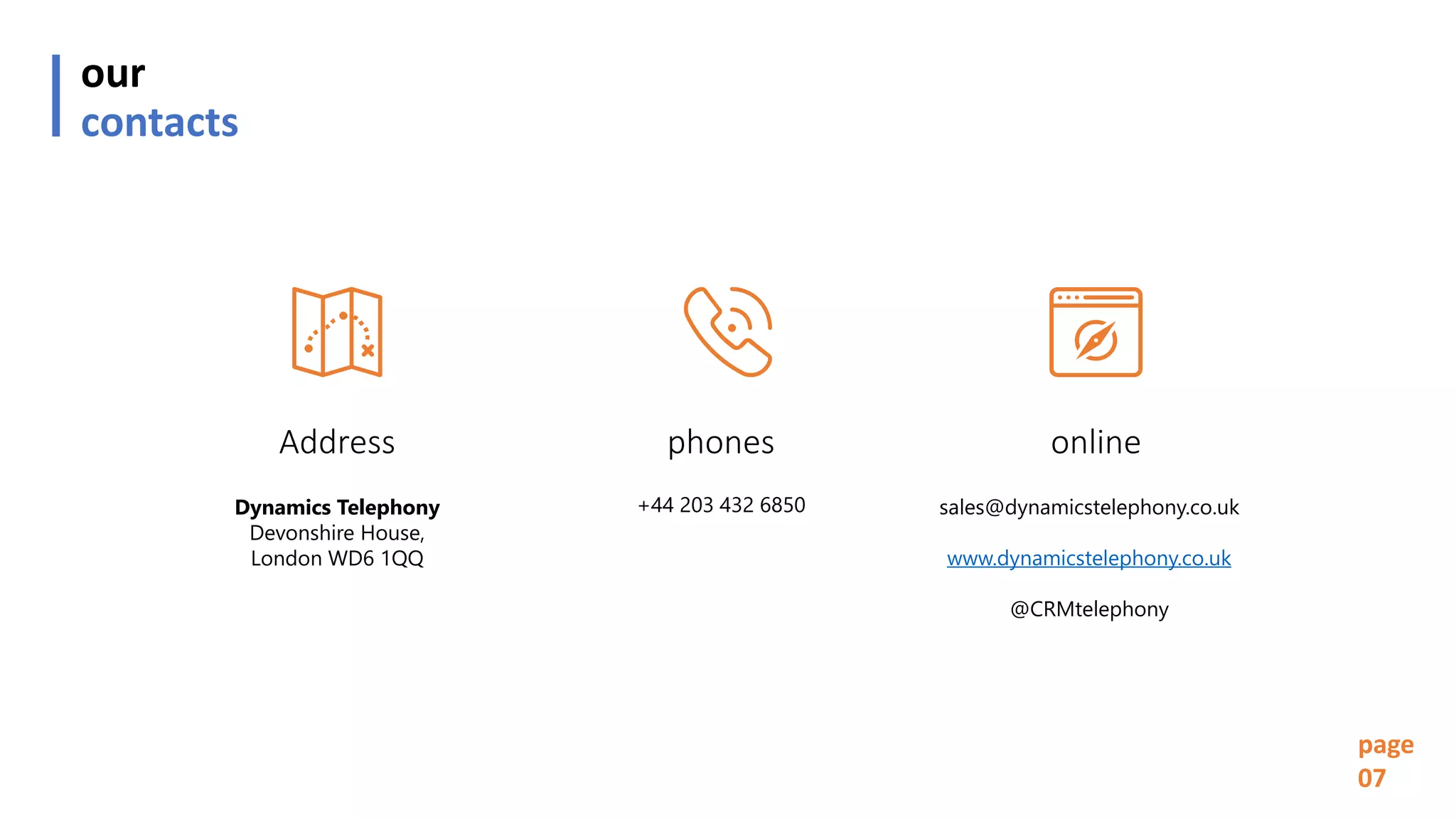 Dynamics telephony summary | PPSX