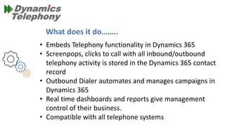 Dynamics telephony summary | PPSX