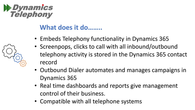 Dynamics telephony summary | PPSX