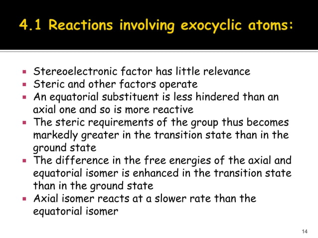 Dynamic Stereochemistry Role Of Conformation And Reactivity Ppt