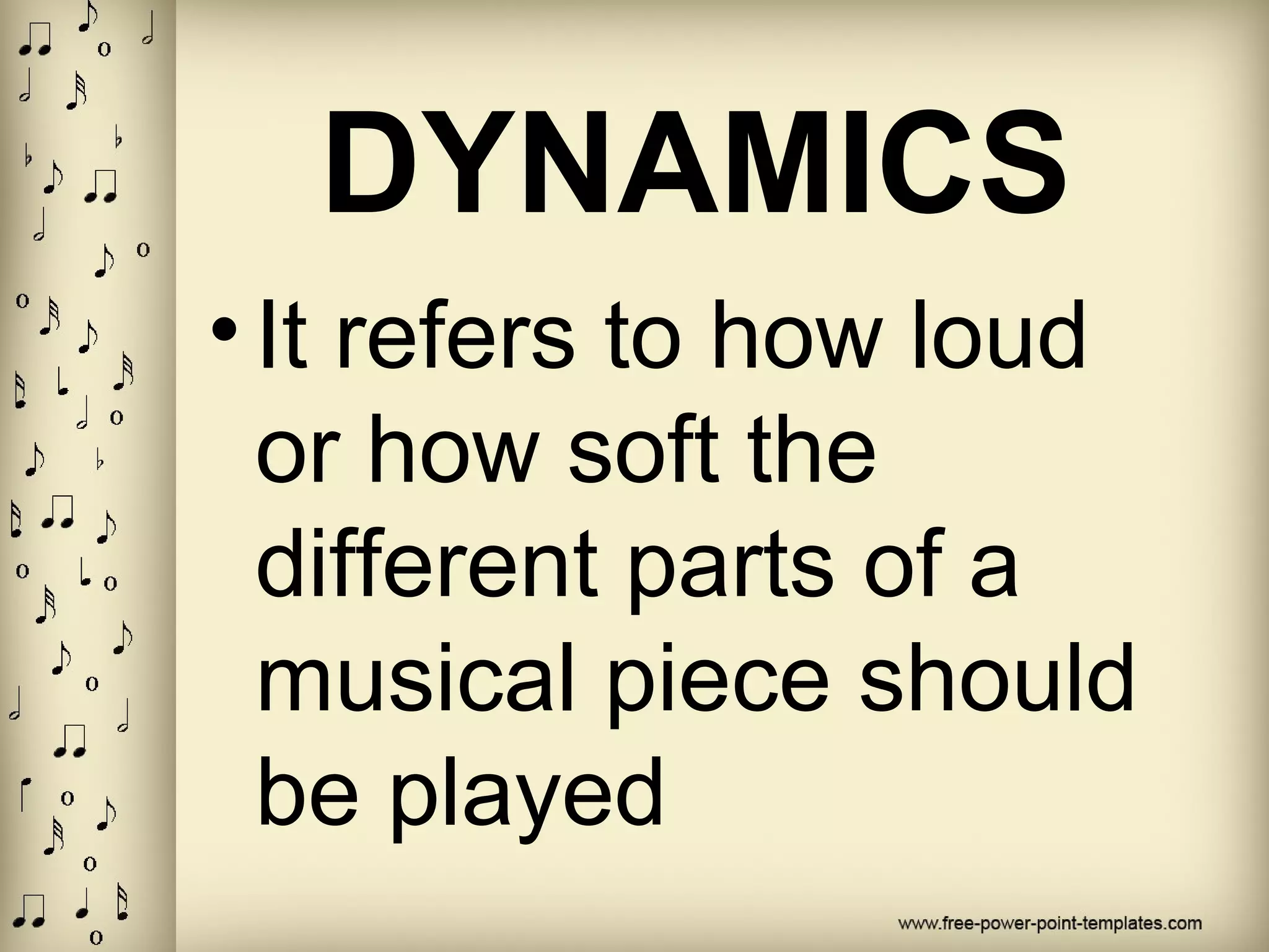 Dynamics, timbre, form | PPT
