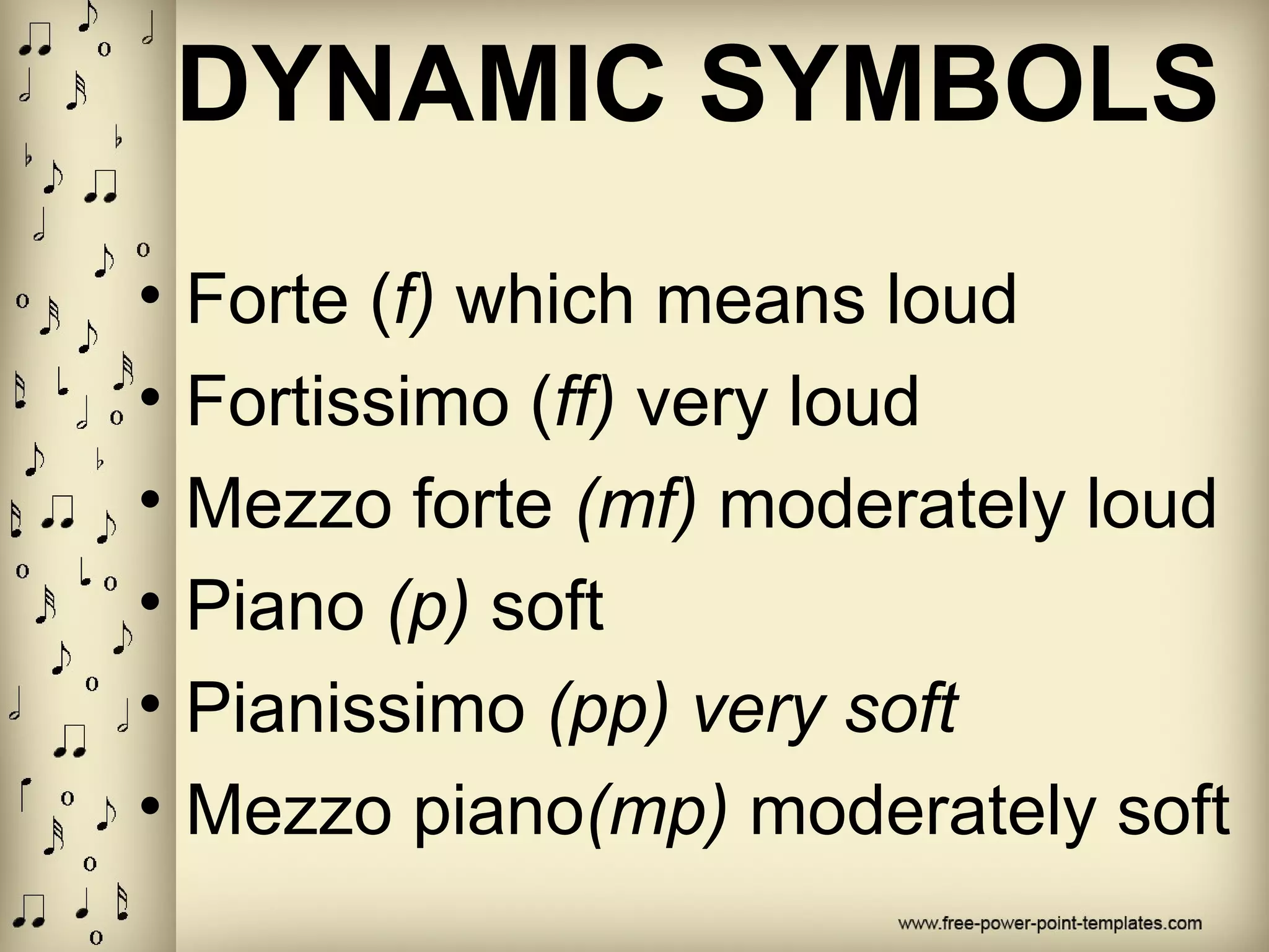 Dynamics, timbre, form | PPT