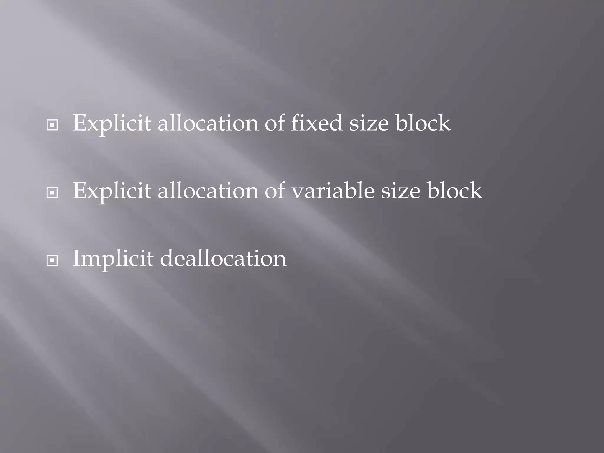 Dynamic storage allocation techniques | PPTX