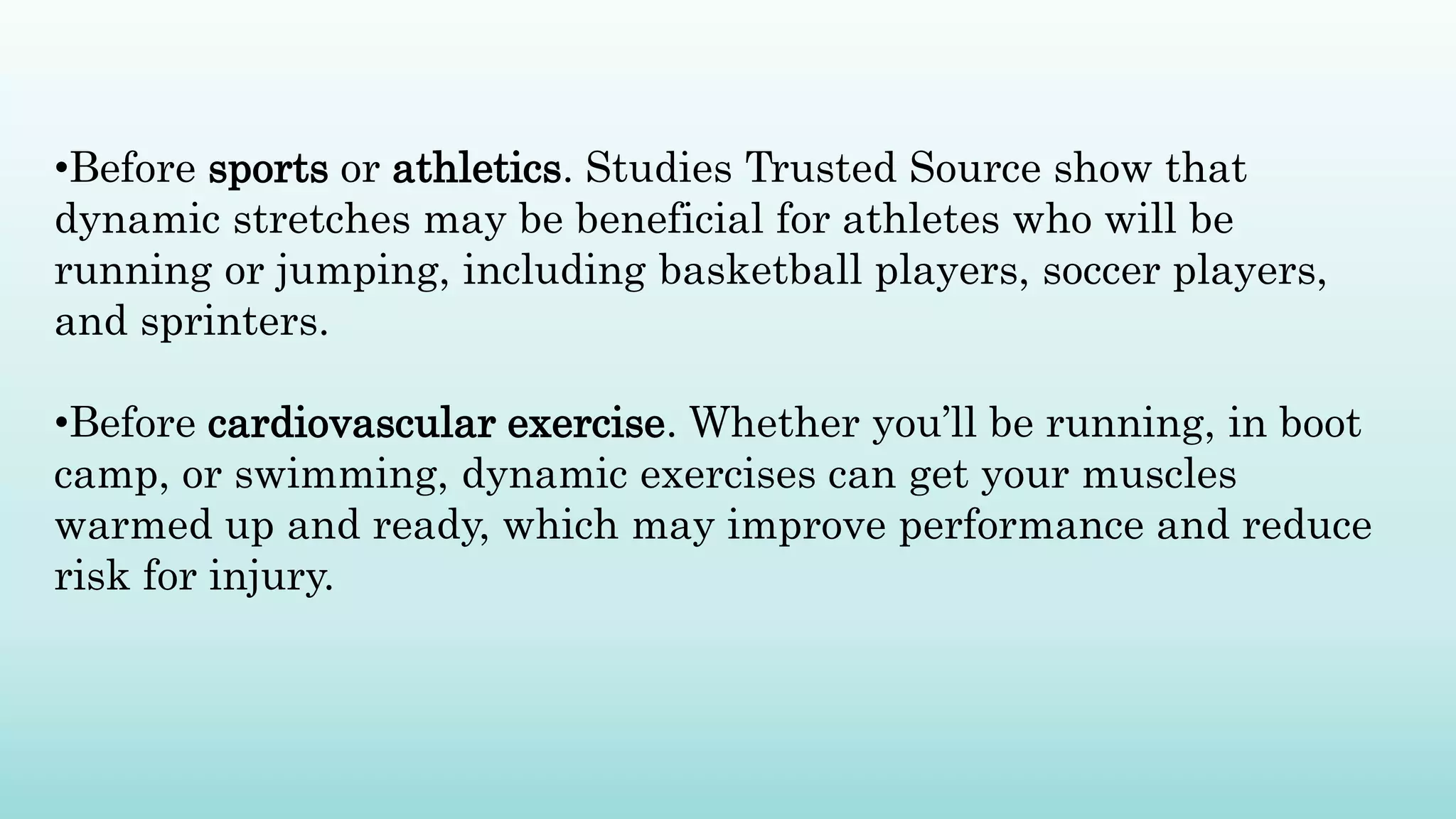 Dynamic stretching | PPTX