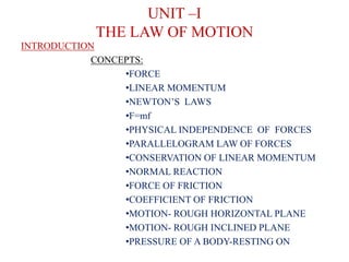Dynamics Unit I Newton's Laws.pptx