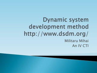 Dynamic system development method | PPTX
