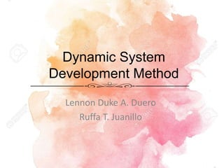 Dynamic System Development Method (DSDM) | PPTX