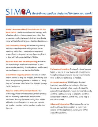 Dynamic Systems 2019 Simba-Meat Processing System | PDF | Logistics ...