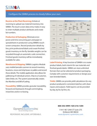 Dynamic Systems 2019 Simba-Meat Processing System | PDF | Logistics ...