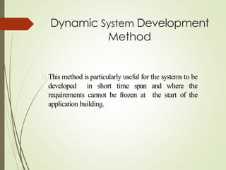 Dynamics ystems development method | PDF