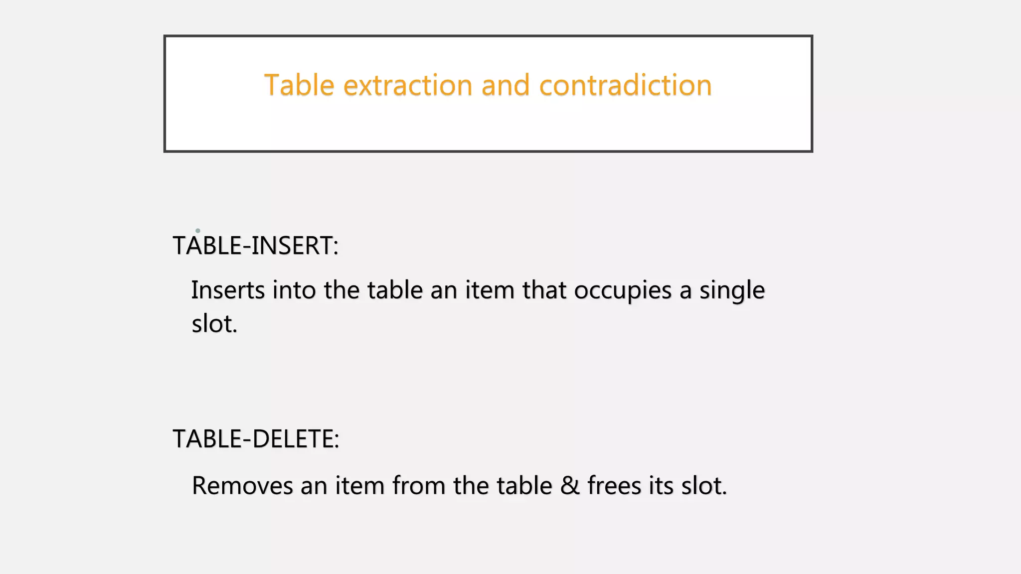 Dynamic table | PPTX
