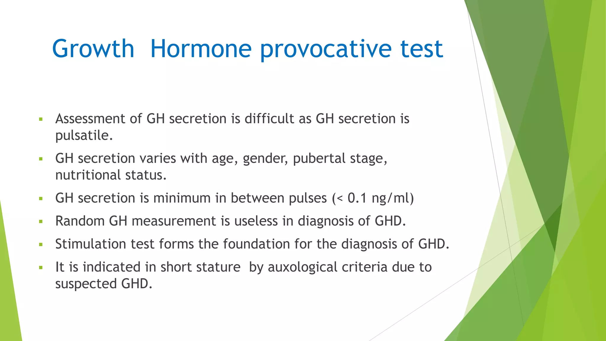 Dynamic testing in endocrinology | PPTX
