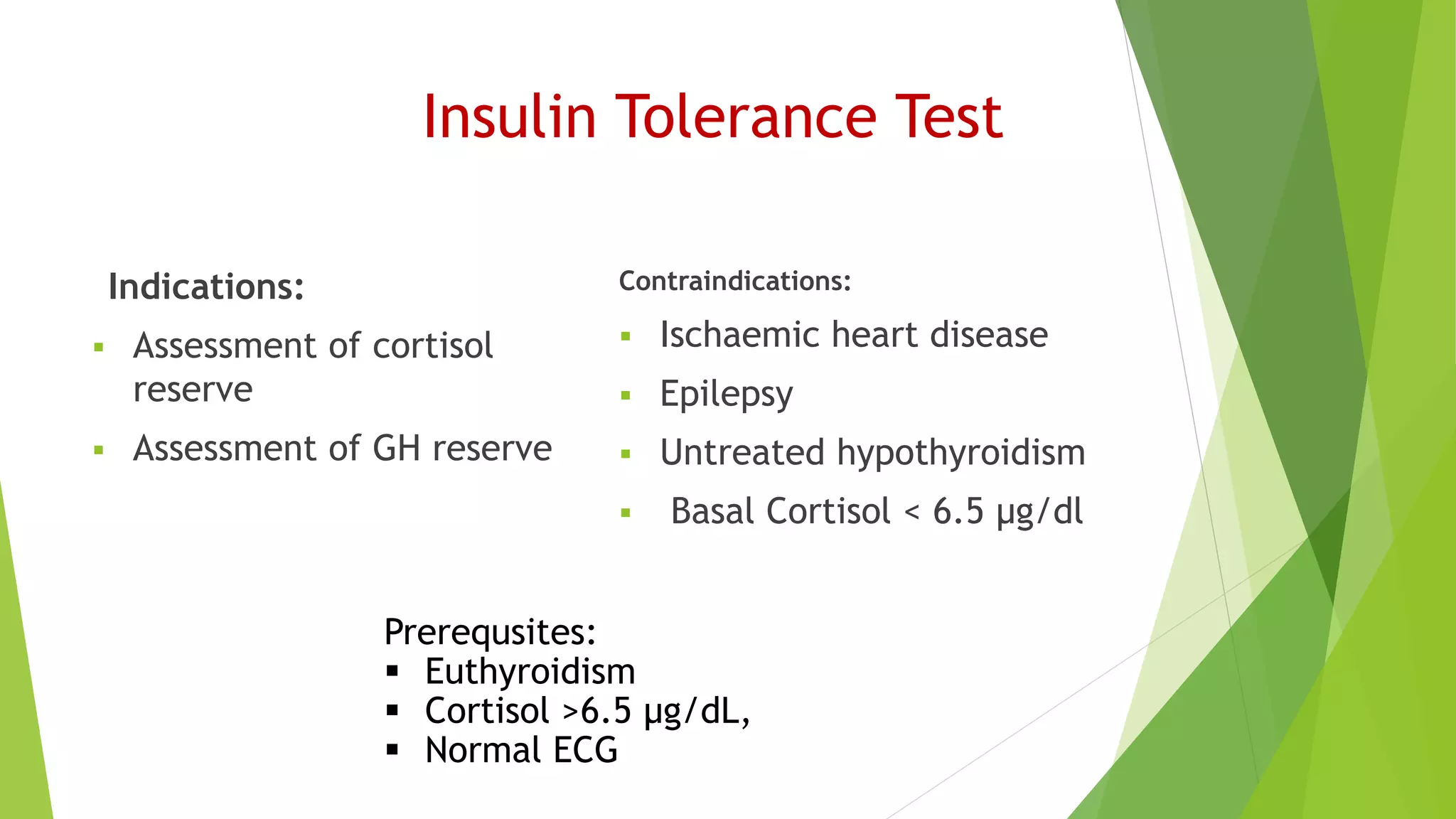 Dynamic testing in endocrinology | PPTX