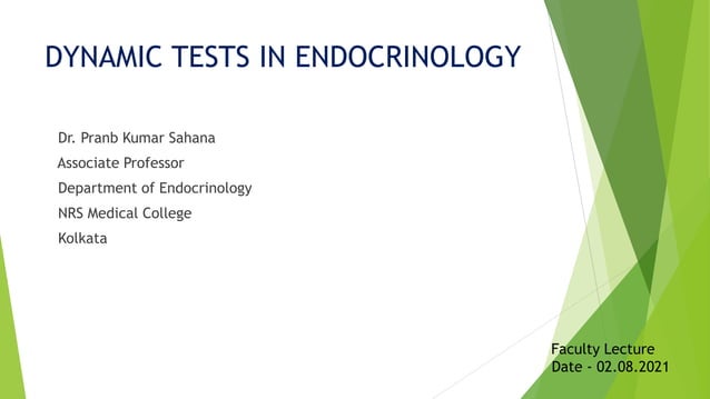 Dynamic testing in endocrinology | PPTX | Endocrine and Metabolic ...