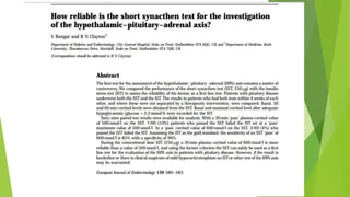 Dynamic testing in endocrinology | PPTX