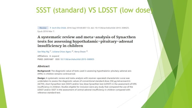 Dynamic testing in endocrinology | PPTX | Endocrine and Metabolic ...