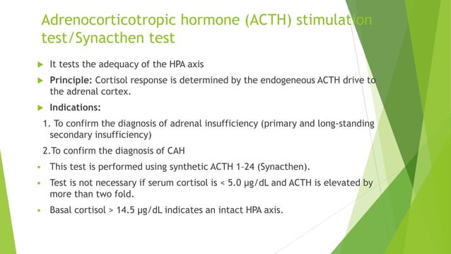 Dynamic testing in endocrinology | PPTX | Endocrine and Metabolic ...
