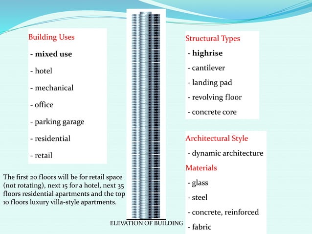DYNAMIC/ DA VINCI/ROTATING TOWER,DUBAI | PPTX | Construction Industry ...
