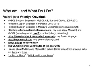 Dynamic tracing of MariaDB on Linux - problems and solutions (MariaDB Server Fest 2020) | PDF ...