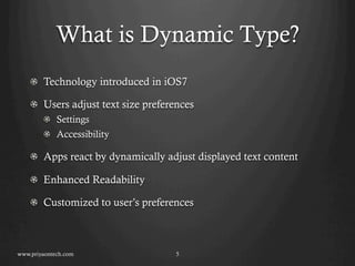 Dynamic types in iOS | PPT