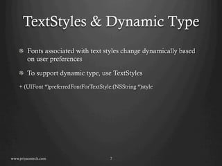 Dynamic types in iOS | PPT