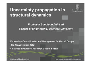 Uncertainty propagation in structural dynamics | PPT