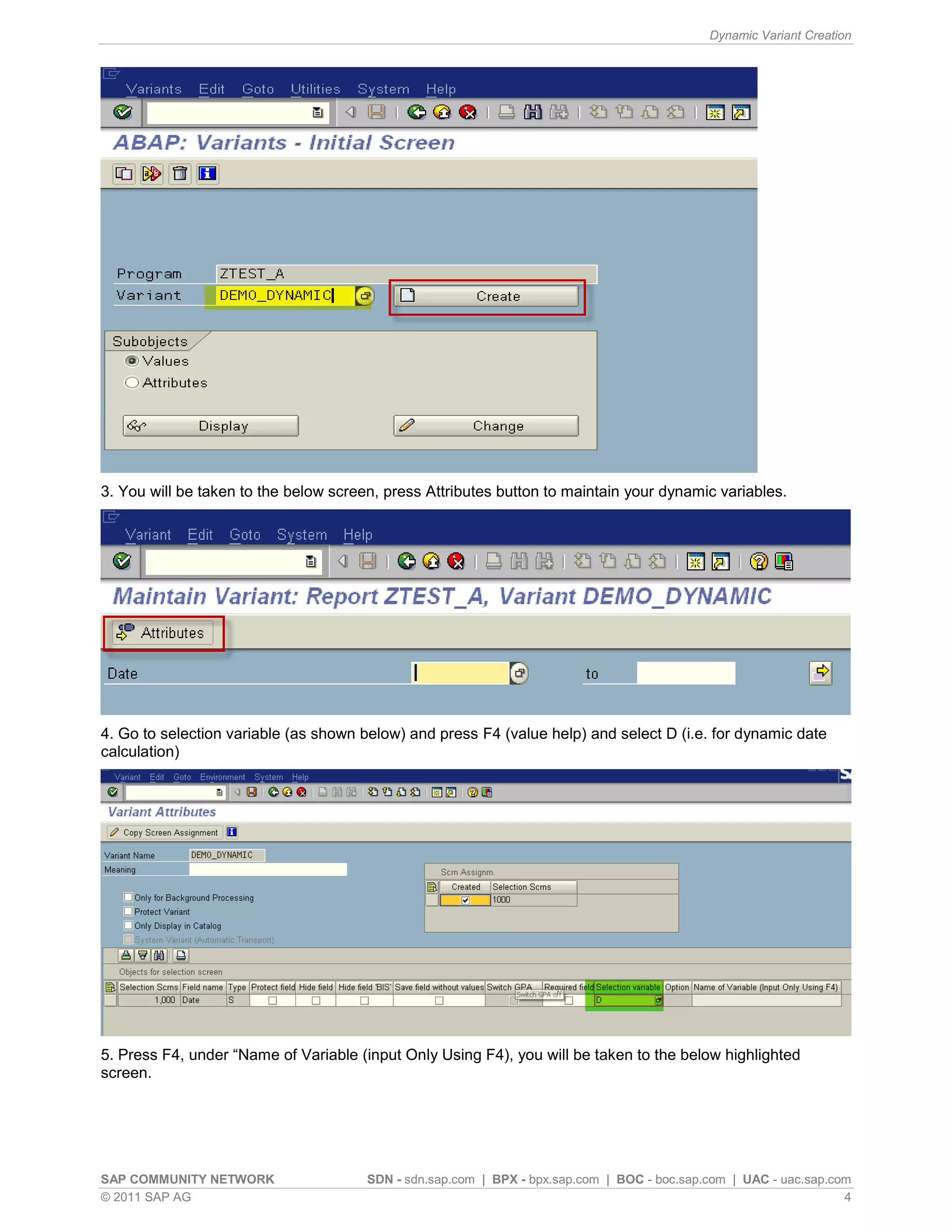 Dynamic variant creation | PDF