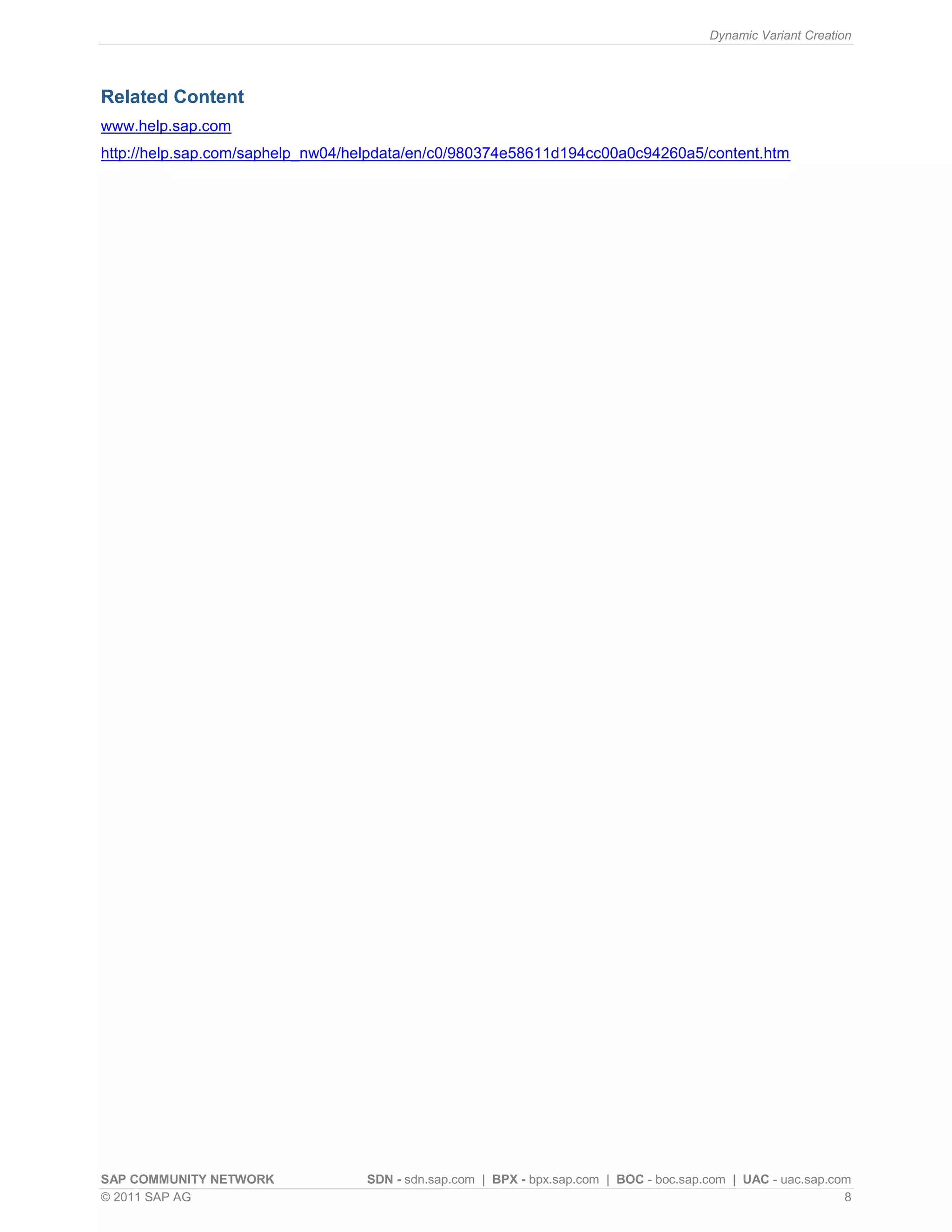 Dynamic variant creation | PDF