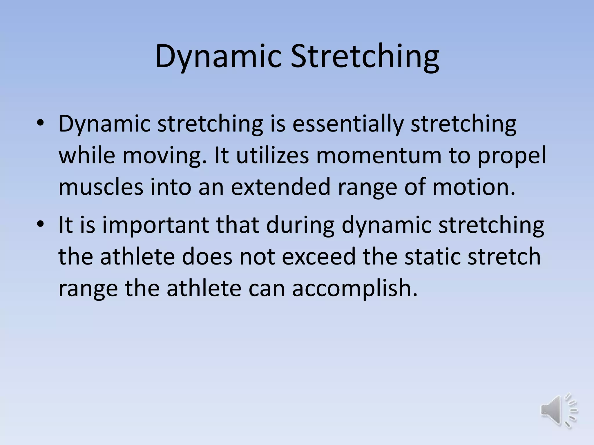 Dynamic vs static stretching | PPTX