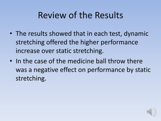 Dynamic vs static stretching | PPTX
