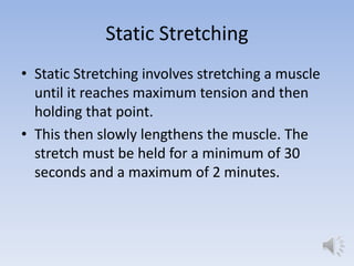 Dynamic vs static stretching | PPTX