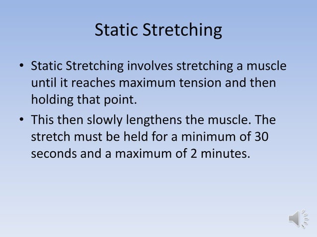 Dynamic vs static stretching | PPTX
