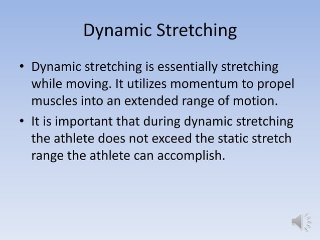 Dynamic vs static stretching | PPTX