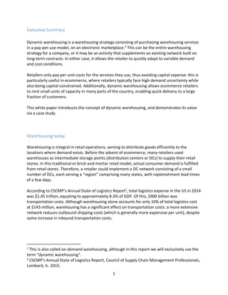 Dynamic warehousing strategies | PDF