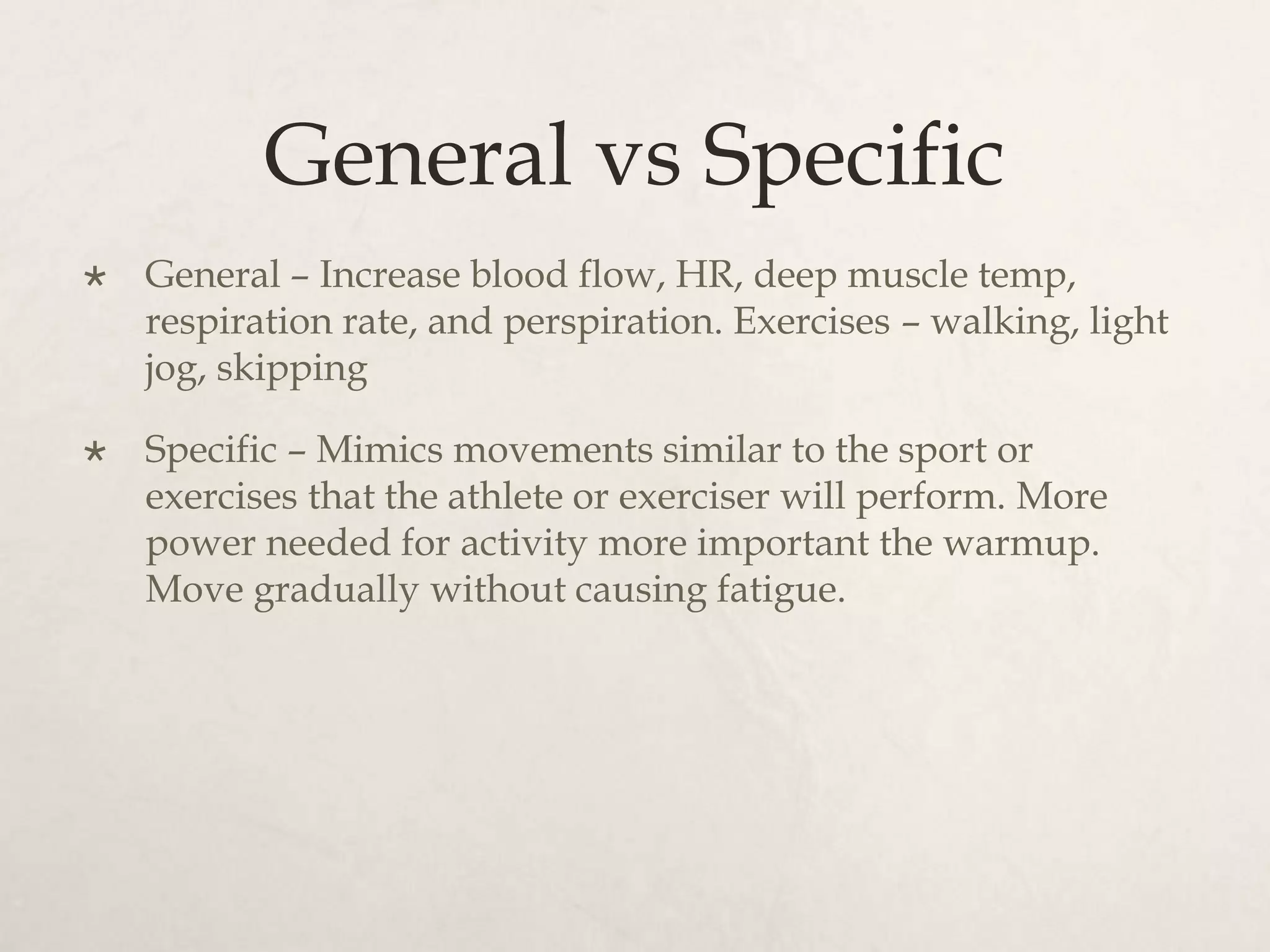 Dynamic warmup | PPT